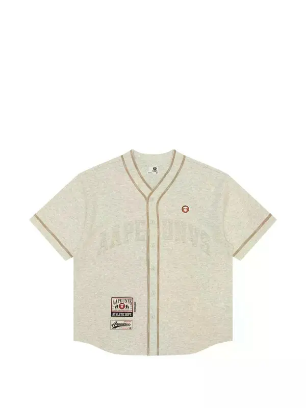 AAPE BY *A BATHING APE Patch Baseball Shirt - Grey