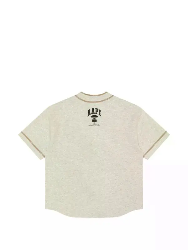 AAPE BY *A BATHING APE Patch Baseball Shirt - Grey