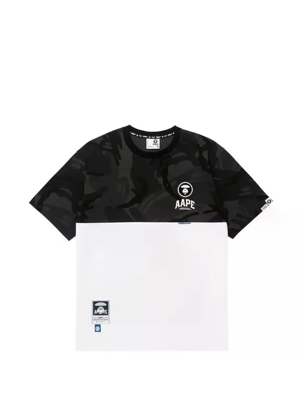 AAPE BY *A BATHING APE Moonface Patch Panelled T-shirt