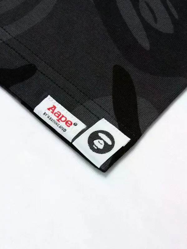 AAPE BY *A BATHING APE Moonface Patch Panelled T-shirt