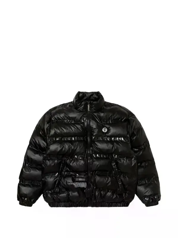 AAPE BY *A BATHING APE Moonface Logo Puffer Jacket - Black