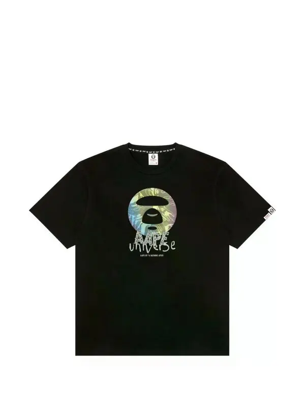 AAPE BY *A BATHING APE Aapeunvs Moonface Graphic-print T-shirt - Black