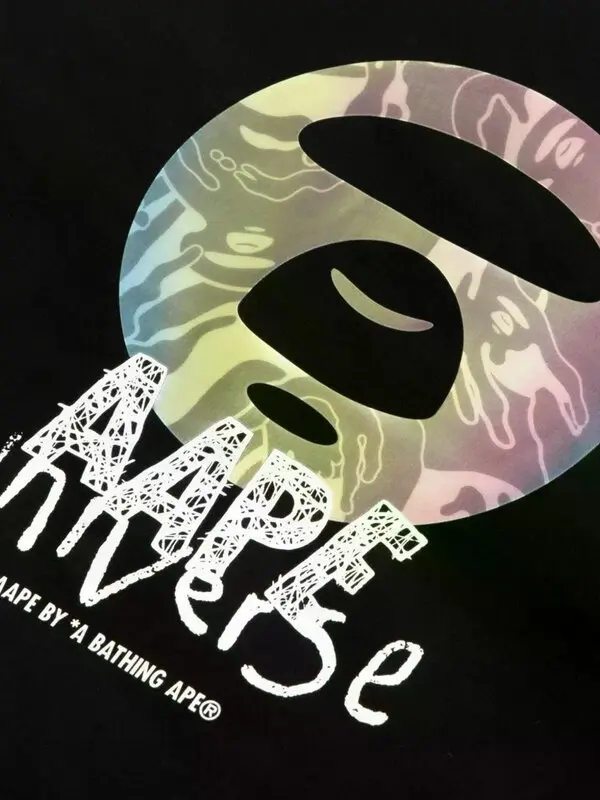 AAPE BY *A BATHING APE Aapeunvs Moonface Graphic-print T-shirt - Black