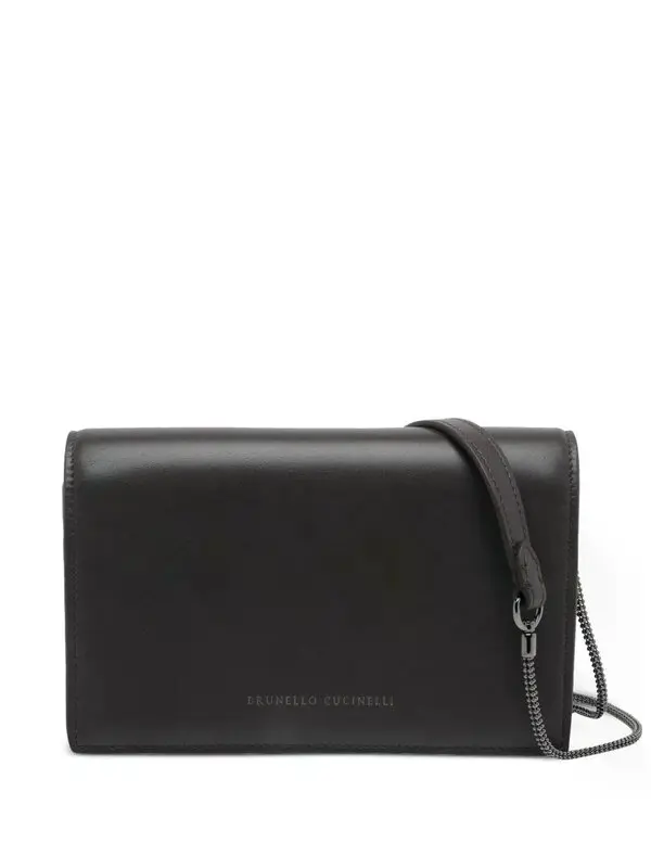 Brunello Cucinelli Leather Chain Wallet - Brown