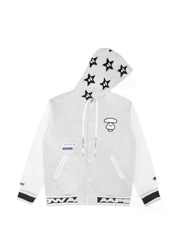 AAPE BY *A BATHING APE Moonface Logo Hoodie - Grey