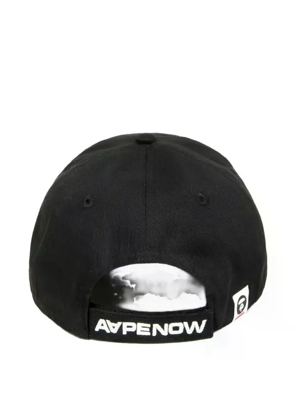 AAPE BY *A BATHING APE Logo-patch Cap - Black