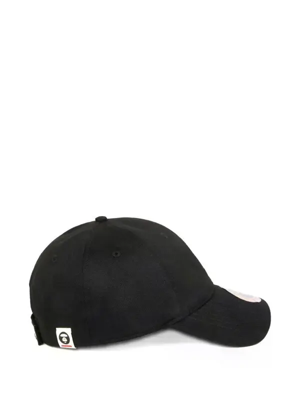 AAPE BY *A BATHING APE Logo-patch Cap - Black