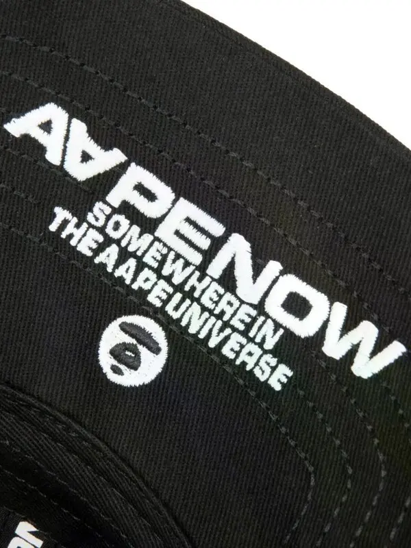 AAPE BY *A BATHING APE Logo-patch Cap - Black