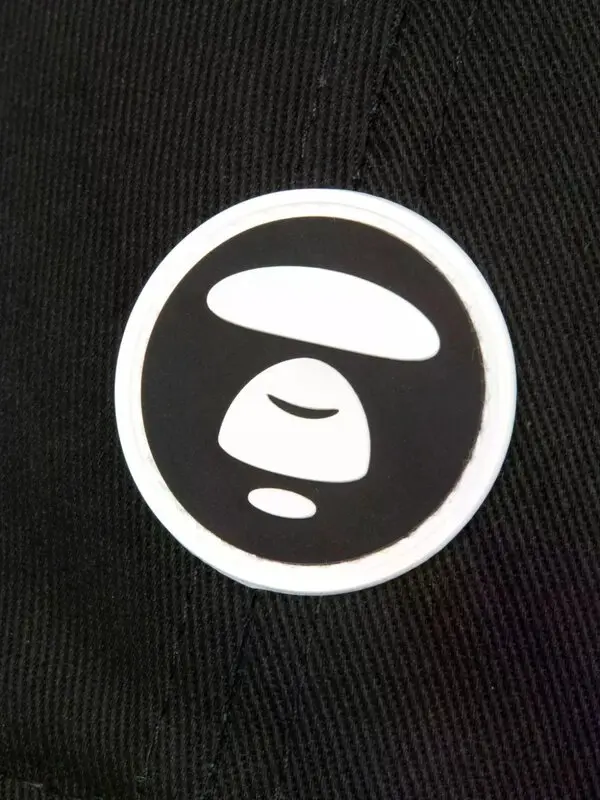 AAPE BY *A BATHING APE Logo-patch Cap - Black