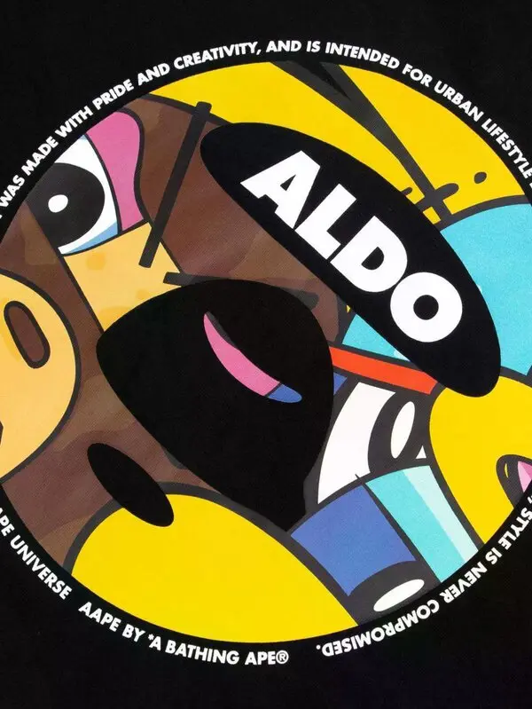 AAPE BY *A BATHING APE X Erik Inkala Aaper Aldo Graphic-print T-shirt