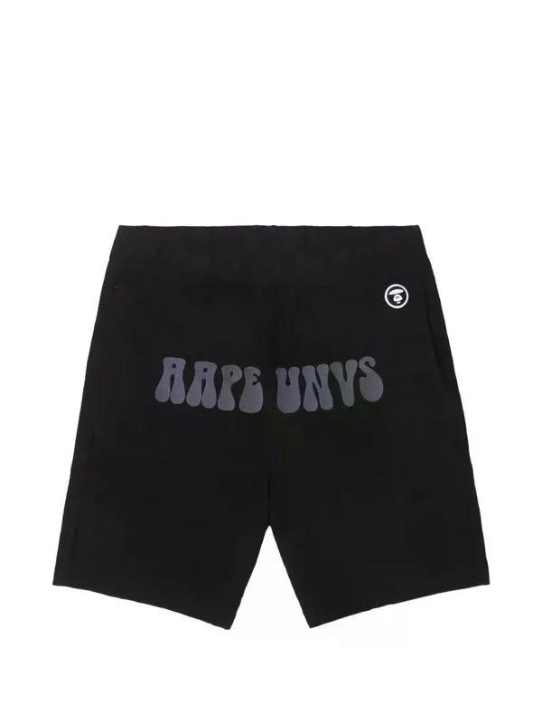 AAPE BY *A BATHING APE Moonface Patch Jacquard Shorts - Black