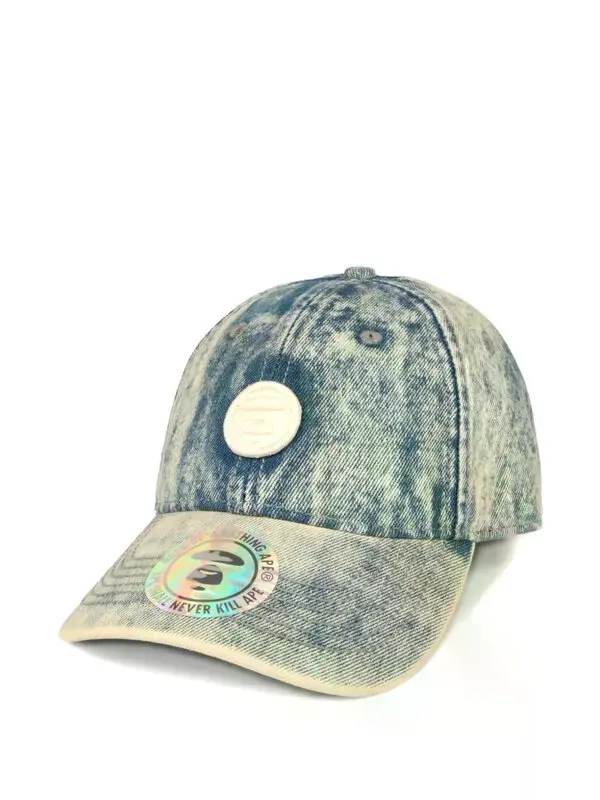 AAPE BY *A BATHING APE Moonface Denim Cap - Blue