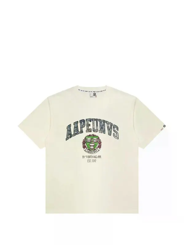 AAPE BY *A BATHING APE Aapeunvs Logo-print T-shirt - Neutrals