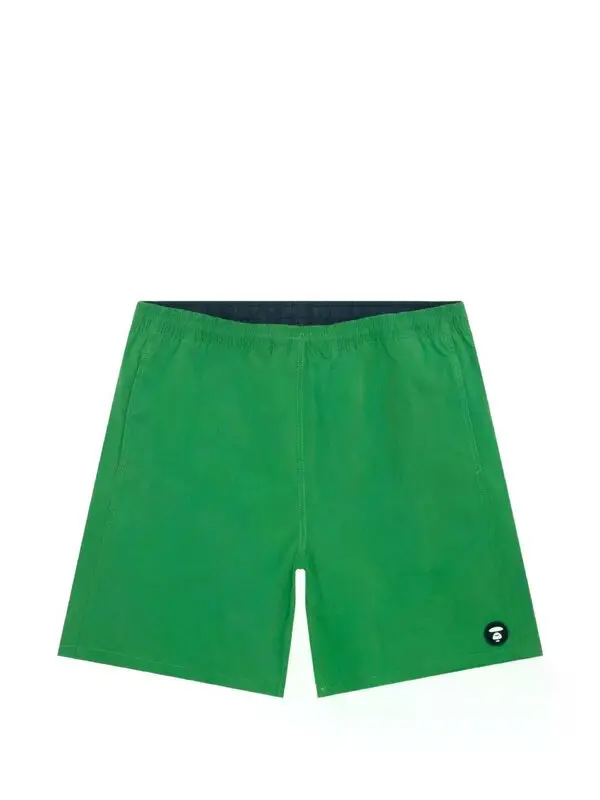 AAPE BY *A BATHING APE Logo-patch Shorts - Green