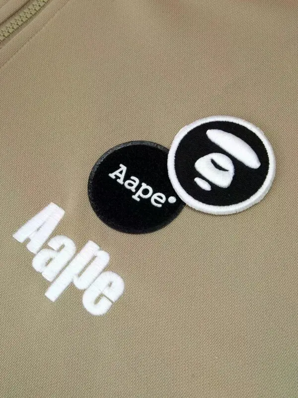AAPE BY *A BATHING APE Moonface Patch Logo-tape Jacket - Neutrals