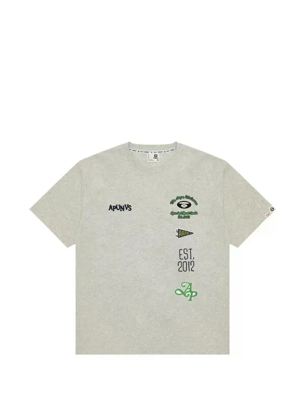 AAPE BY *A BATHING APE Patch-detail T-shirt - Grey