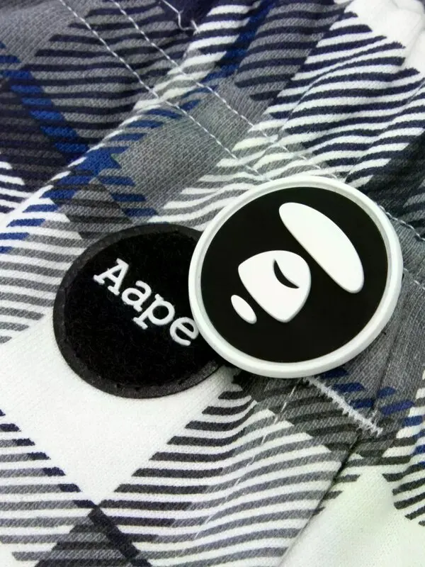 AAPE BY *A BATHING APE Moonface Check Cargo Shorts