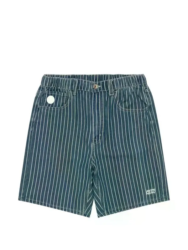 AAPE BY *A BATHING APE Striped Denim Shorts - Blue