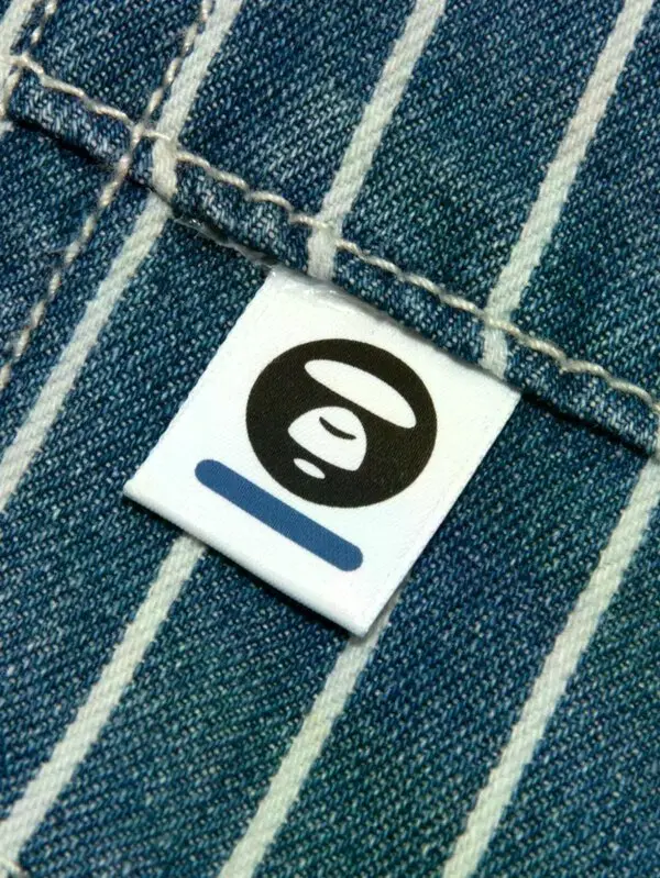 AAPE BY *A BATHING APE Striped Denim Shorts
