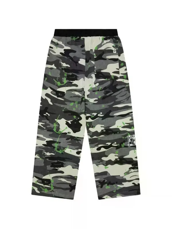 AAPE BY *A BATHING APE Camouflage-pattern Track Pants - Grey