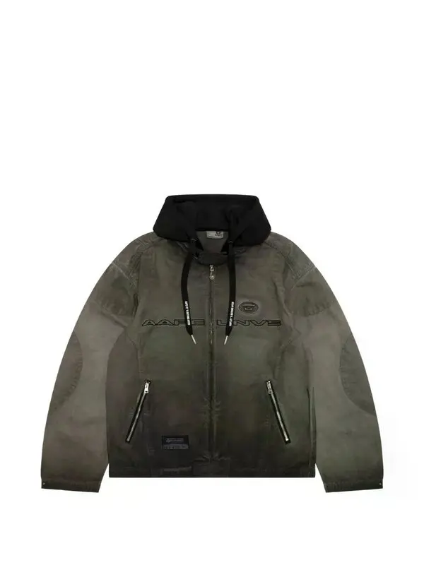 AAPE BY *A BATHING APE Aapeunvs Moonface Hooded Jacket - Grey