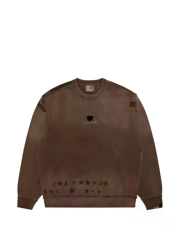 AAPE BY *A BATHING APE Graphic-print Sweater - Brown