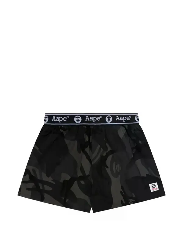 AAPE BY *A BATHING APE Moonface Camo-print Boxers - Black