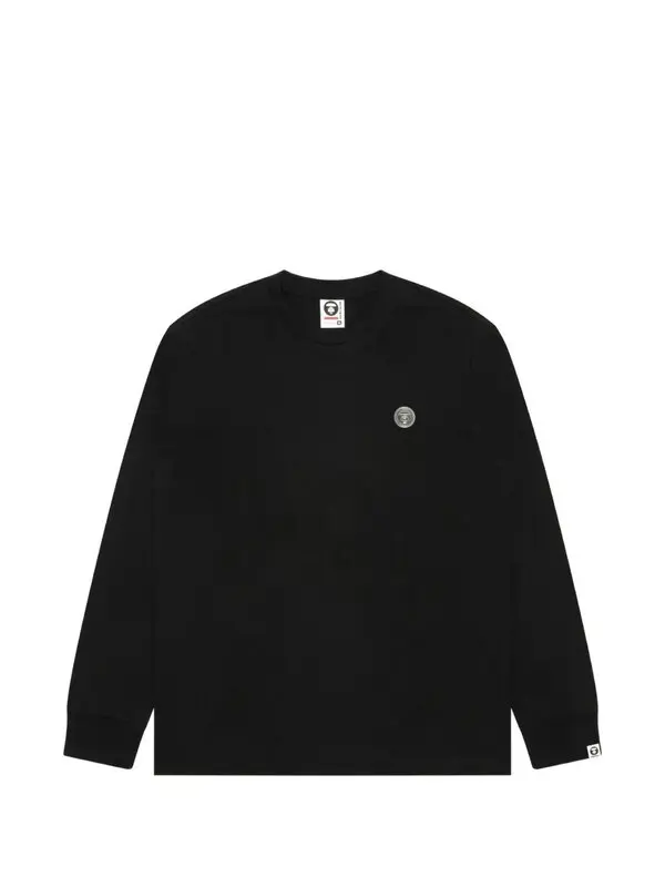 AAPE BY *A BATHING APE Moonface Logo-patch Sweater - Black