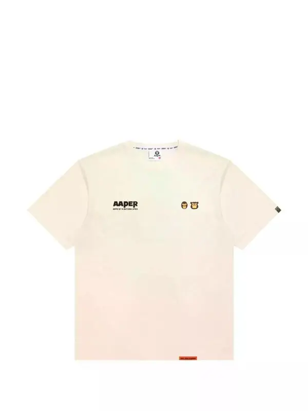 AAPE BY *A BATHING APE Aaper Ogo-patch T-shirt - Neutrals
