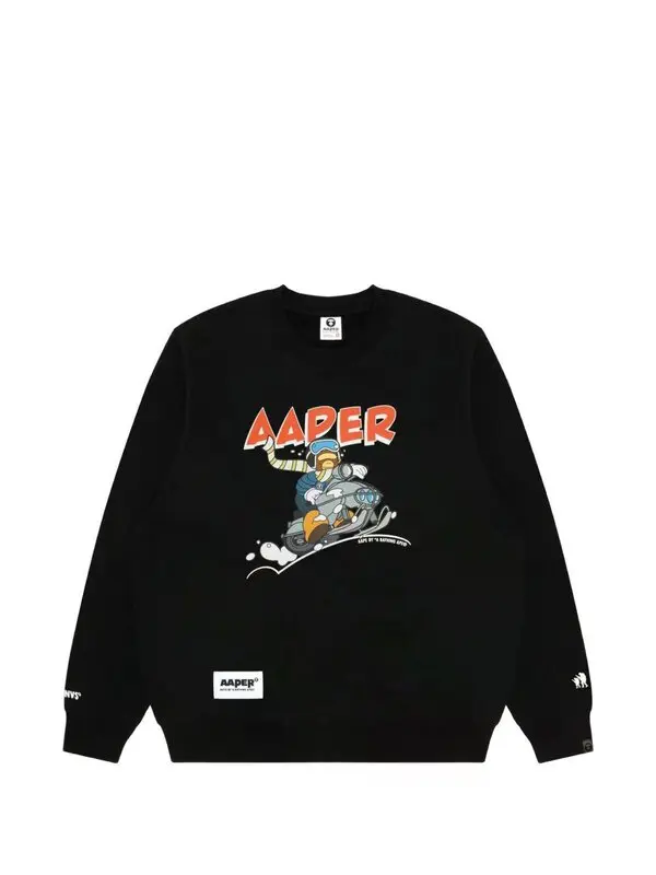 AAPE BY *A BATHING APE Aaper Graphic-print Sweatshirt - Black