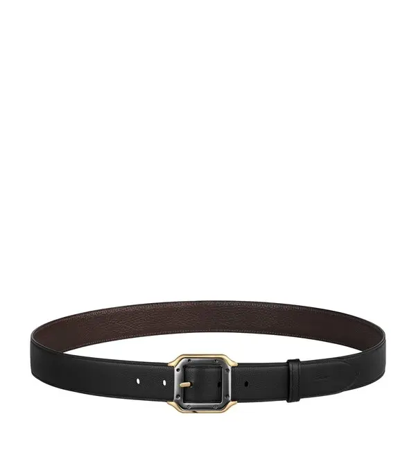 Cartier Leather Reversible Santos De Belt