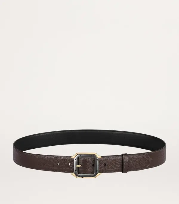 Cartier Leather Reversible Santos De Belt