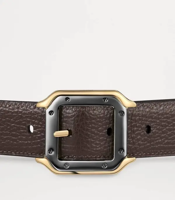 Cartier Leather Reversible Santos De Belt