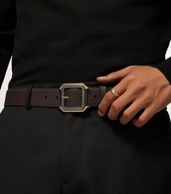 Cartier Leather Reversible Santos De Belt