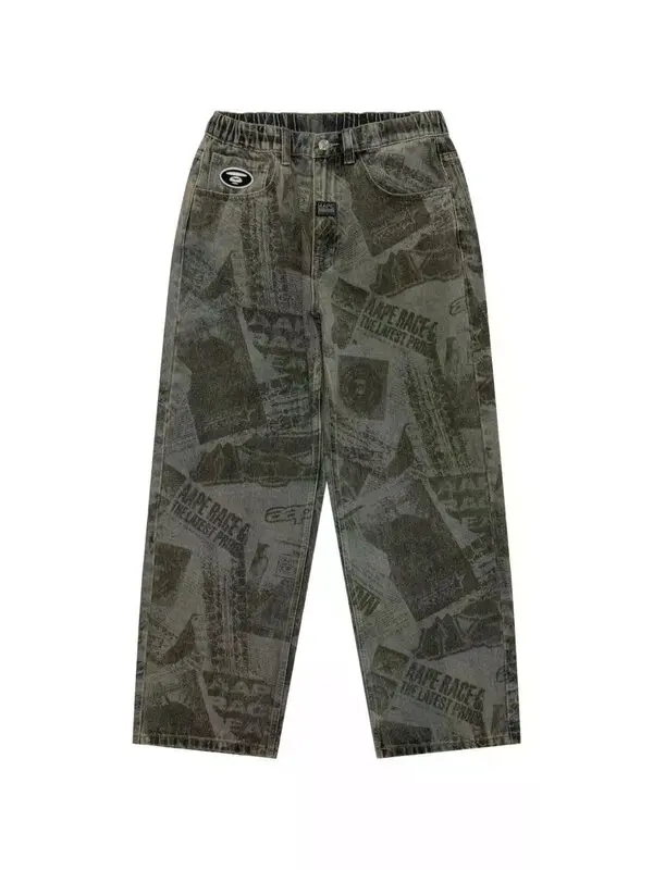 AAPE BY *A BATHING APE Moonface Printed Jeans