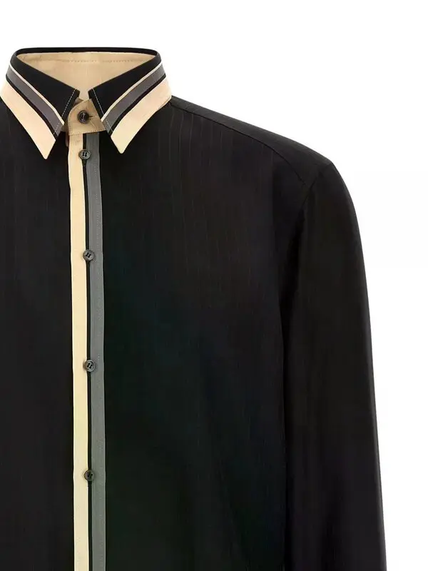 Dolce & Gabbana Martini Striped-trim Silk Shirt