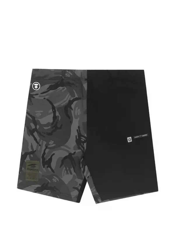 AAPE BY *A BATHING APE Logo-patch Track Shorts - Black