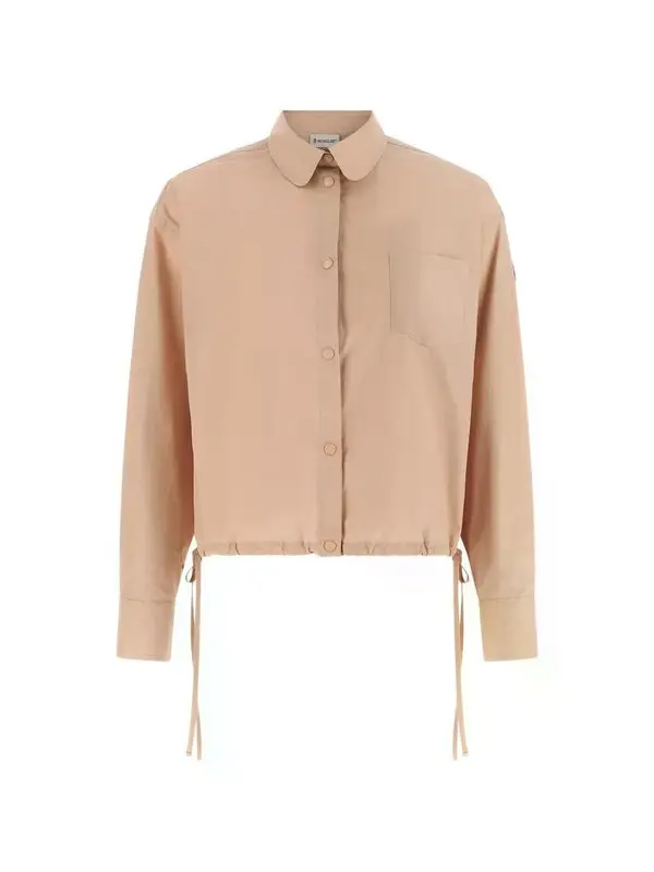Moncler Drawstring Cropped Shirt - Neutrals