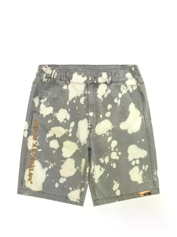 AAPE BY *A BATHING APE Aapeunvs Splatter-print Shorts - Grey