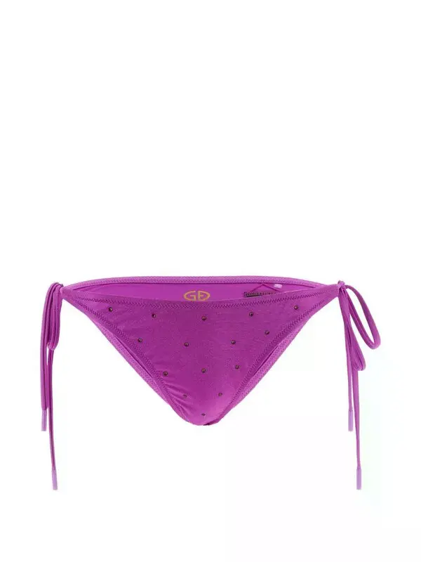 Goldbergh Kaia Crystal-embellished Bikini Bottom - Purple
