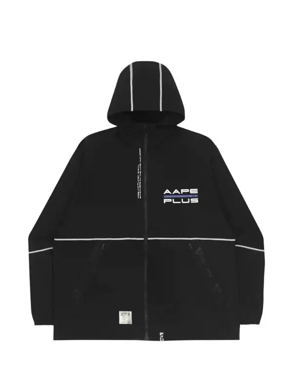 AAPE BY *A BATHING APE Logo-print Hooded Jacket - Black