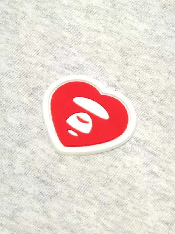 AAPE BY *A BATHING APE Moonface Heart-patch Long-sleeve T-shirt