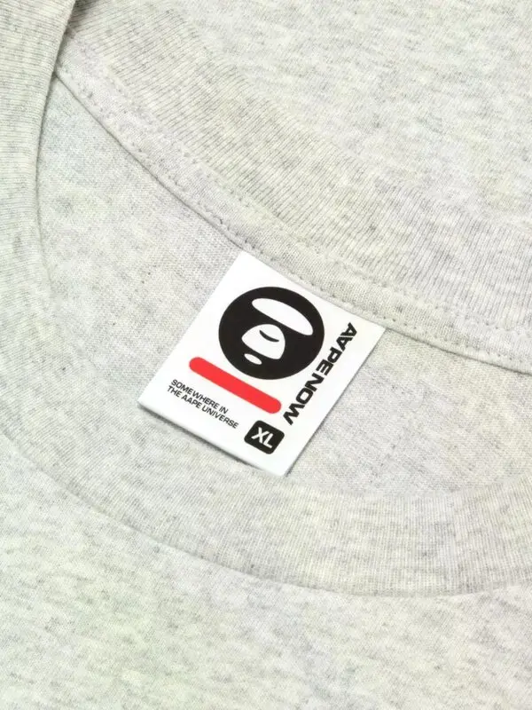 AAPE BY *A BATHING APE Moonface Heart-patch Long-sleeve T-shirt