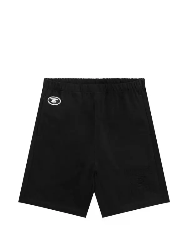 AAPE BY *A BATHING APE Moonface Logo-patch Shorts - Black