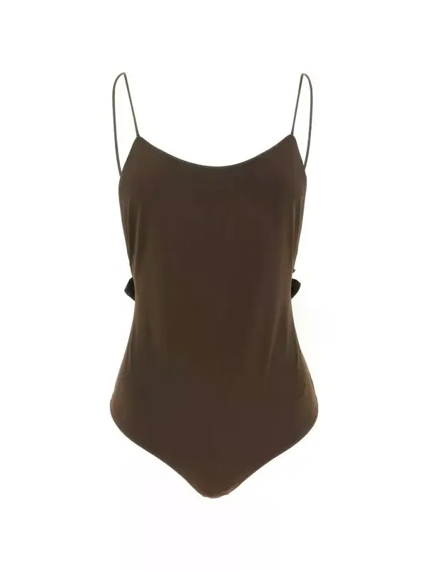 Jacquemus The Cabana Ruffled Swimsuit - Brown