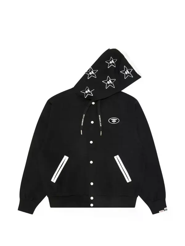 AAPE BY *A BATHING APE Logo-patch Hoodie - Black