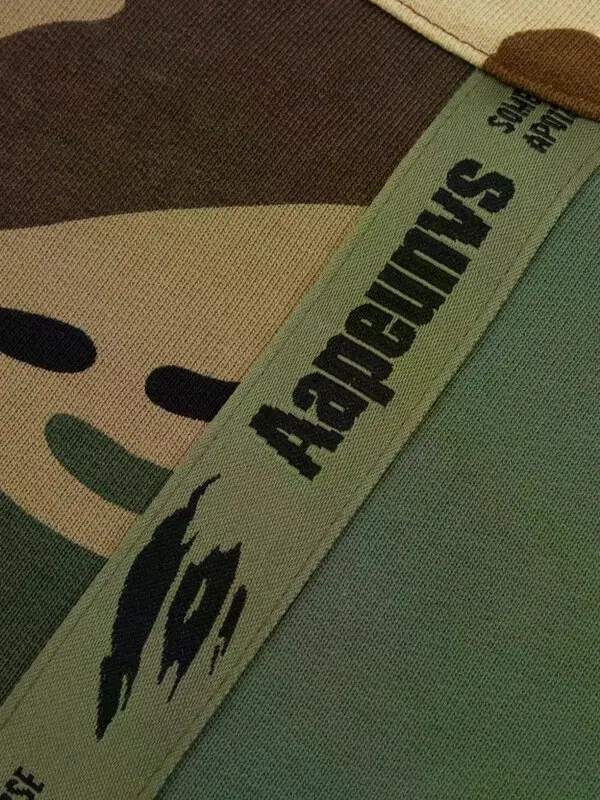 AAPE BY *A BATHING APE Moonface Camo-blocked Shorts - Green
