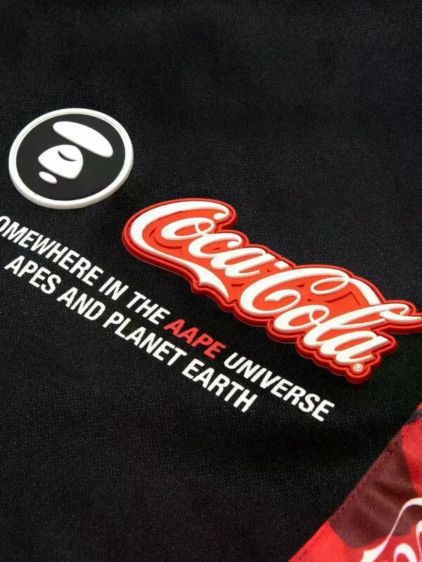 AAPE BY *A BATHING APE X Coca-cola Moonface-patch Camouflage-tape Track Pants