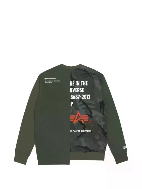AAPE BY *A BATHING APE X Alpha Industries Asymmetric Sweatshirt