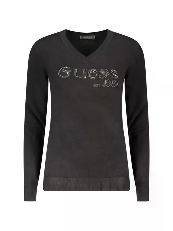 Guess Logo-embroidered T-shirt - Black